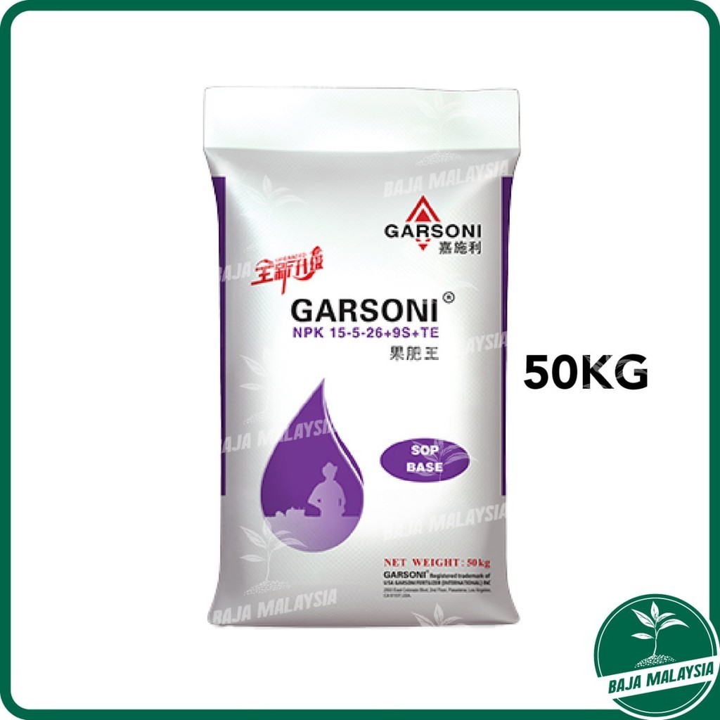 GARSONI NPK 15-5-26+9S+TE 50kg Potassium SOP Based Compound Fertilizer ...