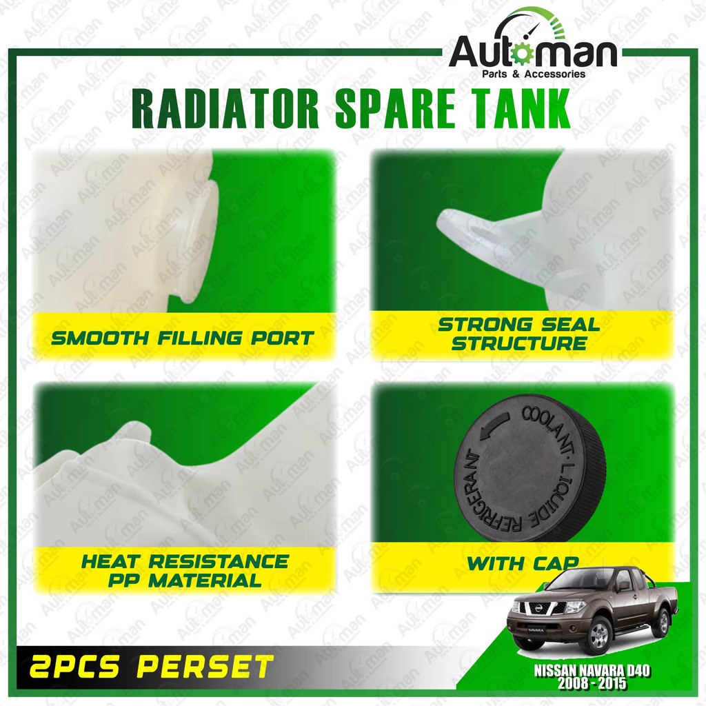 Radiator Water Spare Tank Second Nissan Navara D40 2008 - 2015 Bottle ...