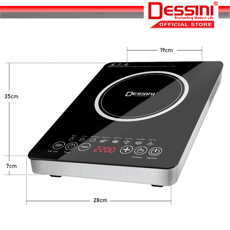 DESSINI ITALY Electromagnetic Induction Hob Cooker Touch Control ...