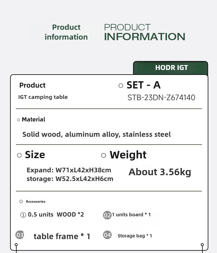 【HODR】Outdoor IGT Camping Table IGT Unit Combination Table Modular ...