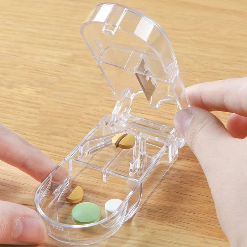Medicine Cutter Pill Cutter Box Tablet Splitter Case Pemotong Ubat 切药盒 ...