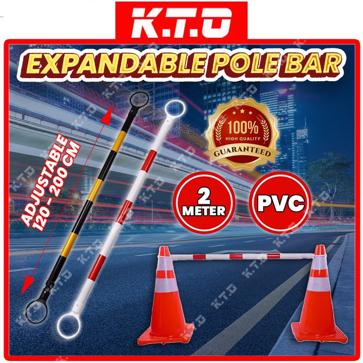 2 Meter Expandable Retractable Cone Bar Pole Extendable Traffic Safety ...
