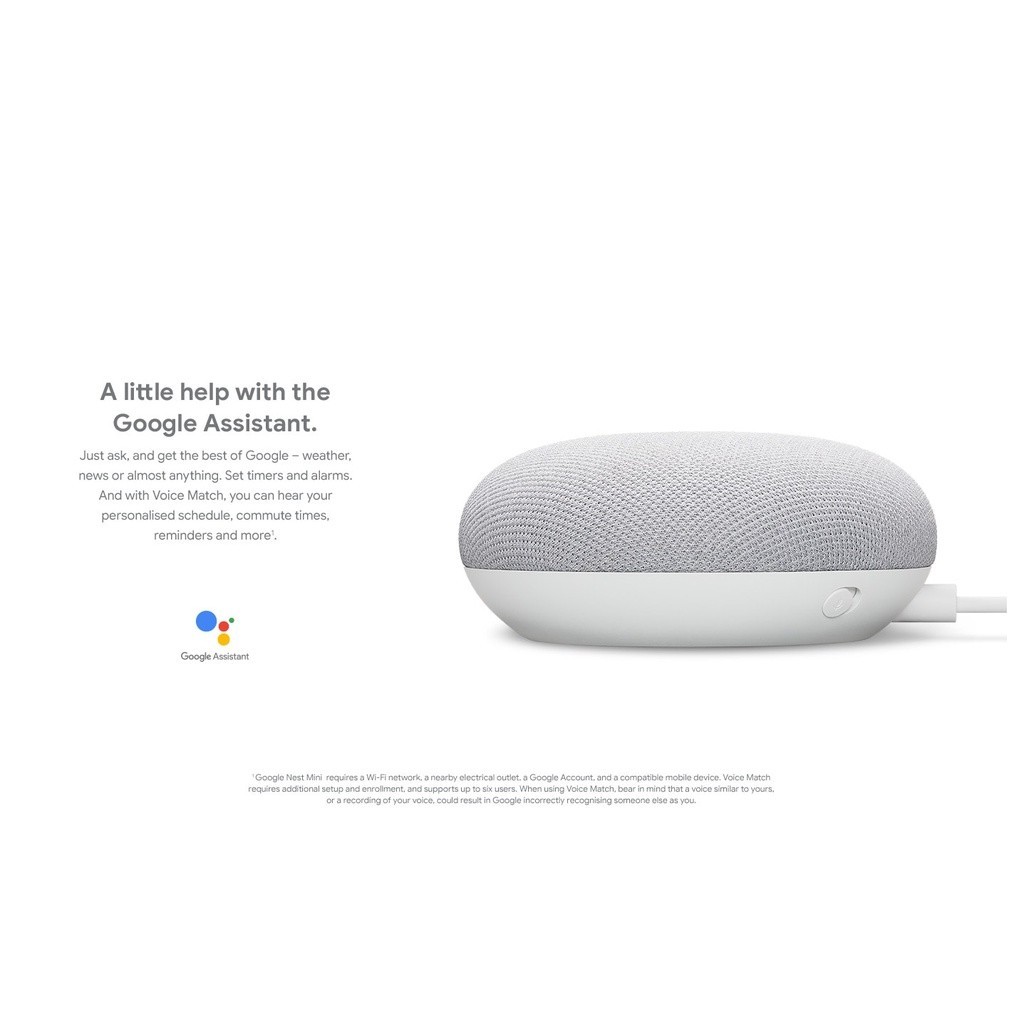 Google Nest Mini Smart Speaker 2nd Gen | Works with Google Assistant ...