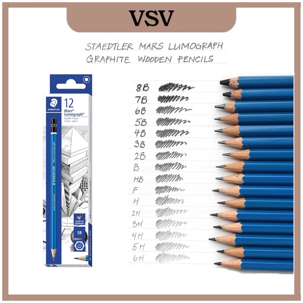 Staedtler Mars Lumograph Pencil (12pcs) | Shopee Malaysia