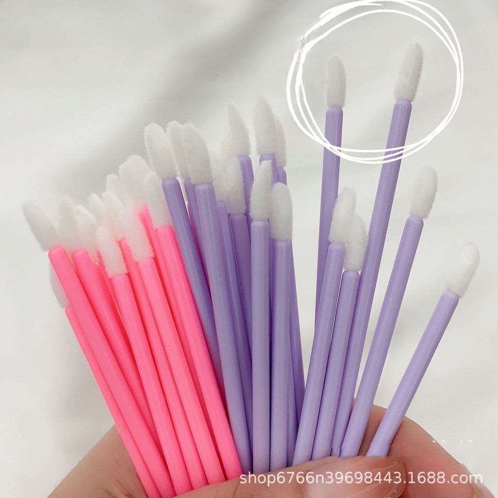 50 Disposable Lip Brush Applicators Soft Comfortable Lip Sticks Lip ...