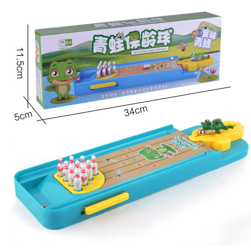 BC Mini Frog Bowling Game Fun Interactive Ball Shooting Toy Kids ...