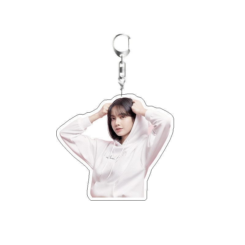 K-pop Idol LISA Keychain Acrylic Backpack Pendant Blackpink Peripheral ...
