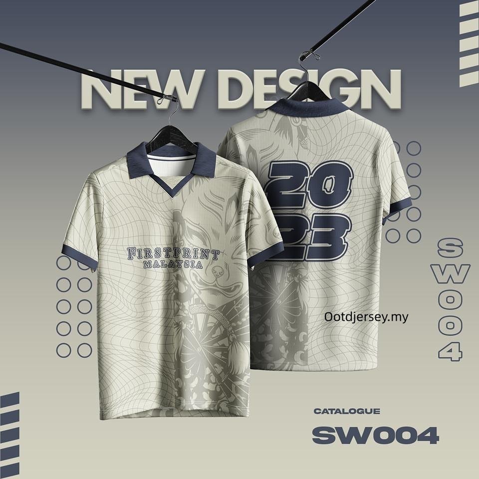 Malaysia Jersey oversized retro collar baju jersi t shirt lelaki ...
