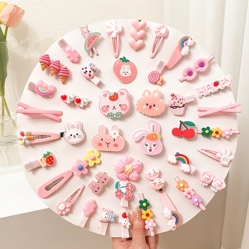 14pcs Creative Cute Cartoon Hair Clips Set Decorative Hair Accessories ...