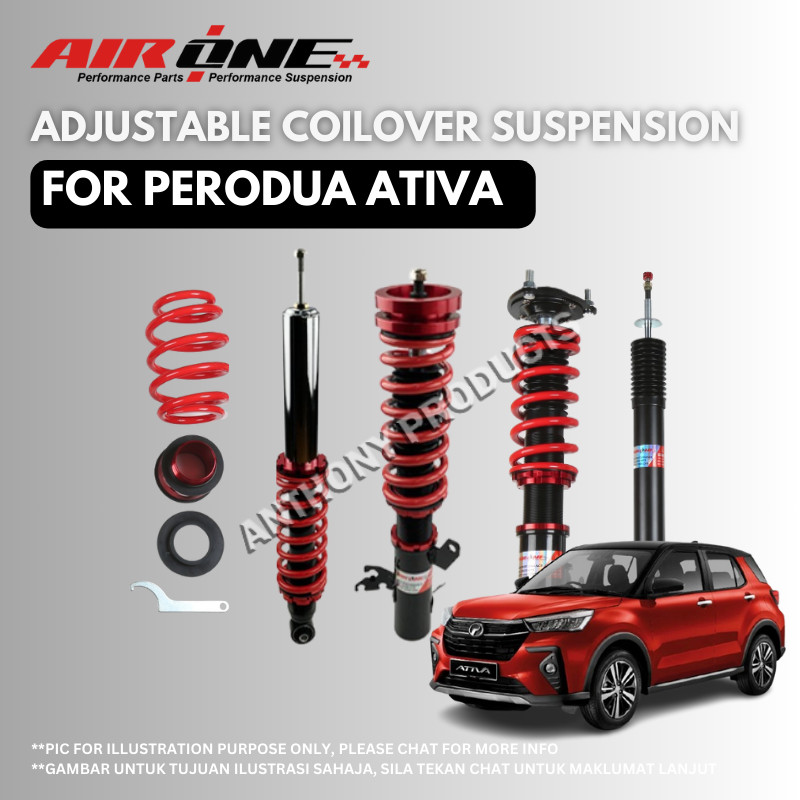 AIRONE Perodua Ativa Adjustable Coilover Suspension Absorber Hi-Lo Body ...