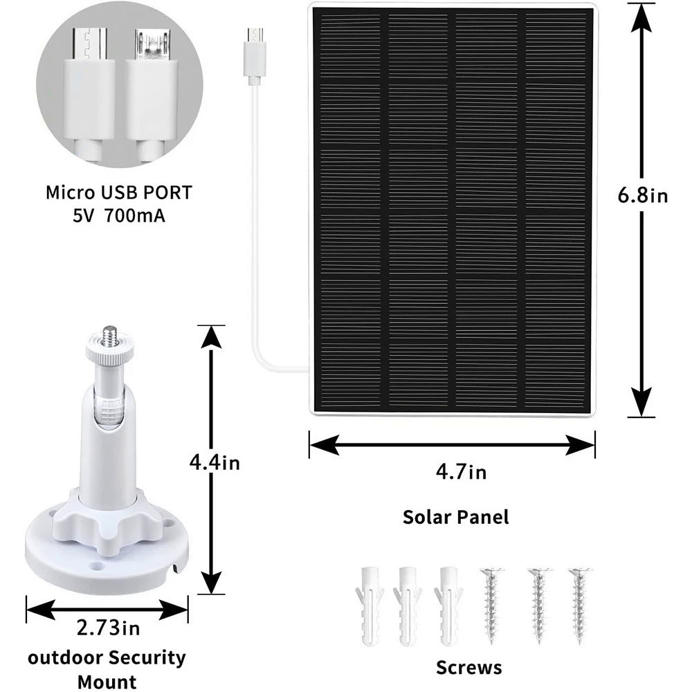 Small Solar Panel 5V 3W 5W 8W IP65 Waterproof Outdoor 10ft (3m) Cable ...