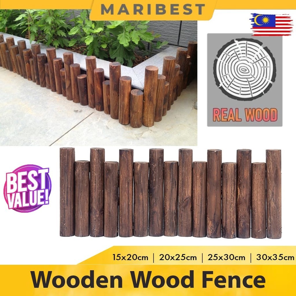 Wooden Ground Fencing Garden Home Decoration Flexible Round Wood Fence ...