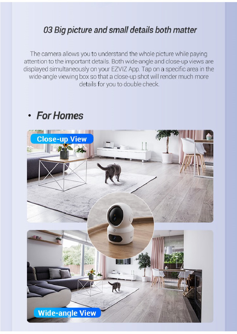 Ezviz H7C Dual Lens (4MP + 4MP) Pan/Tilt Two Way Talk Color Night ...