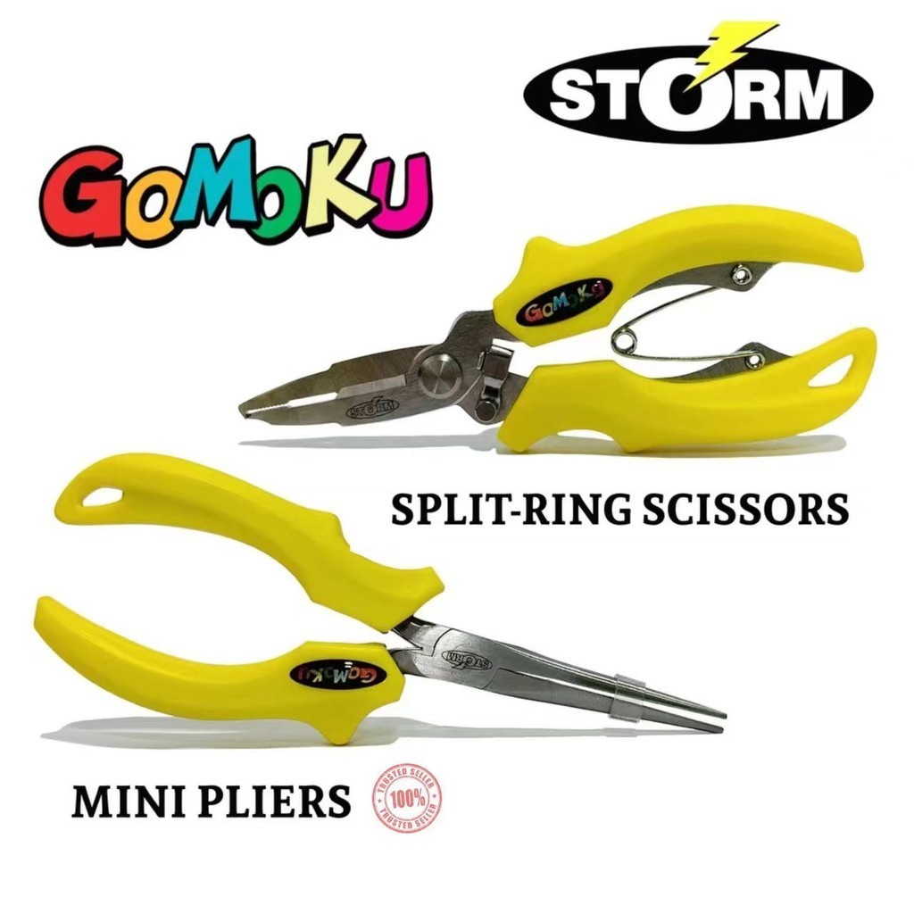 STORM GOMOKU MINI PLIERS 4"/ GOMOKU SPLIT-RING SCISSORS (SGMP4/SGSRP) | Shopee Malaysia