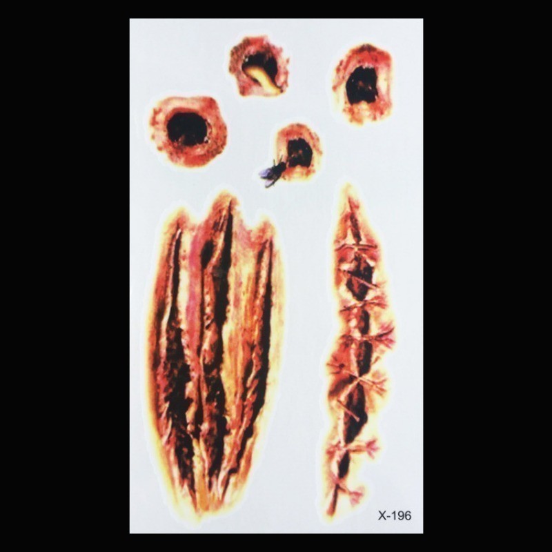 Halloween Horror Realistic Fake Bloody Wound Stitch Scar Scab ...