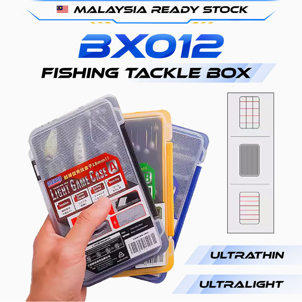 【MR.T】Kotak Pancing Ringan Dua Sisi Lightweight Fishing Tackle Box Double Sided Lure Storage ...