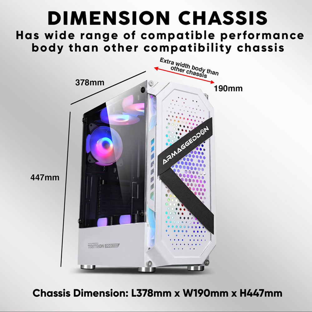 Armaggeddon Tritron PRO 100 / 200 ATX PC Gaming Casing Chassic | Free ...