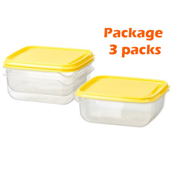 Ikea Pruta Food Container 3 packs Tupperware Microwave Safe 食品容器 Bekal ...