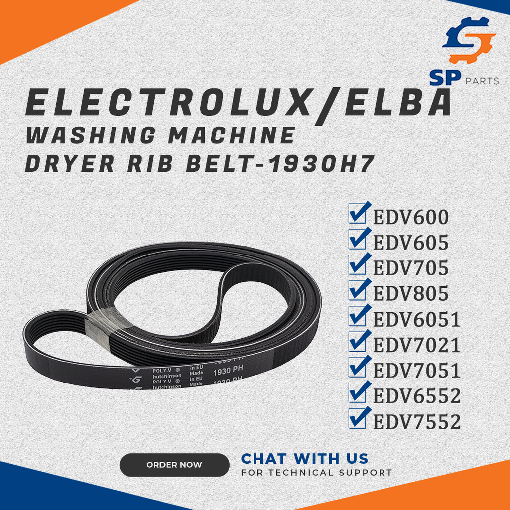 (ORIGINAL) ELECTROLUX / ELBA WASHING MACHINE DRYER RIB BELT 7PH 1930H7 ...