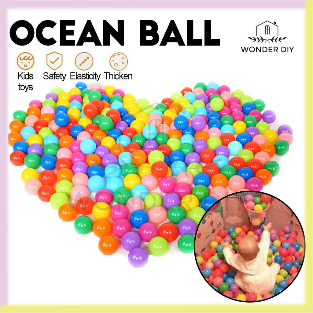 20/50/100 pcs Ocean Balls | Eco-Friendly Colorful Plastic Ball Funny ...