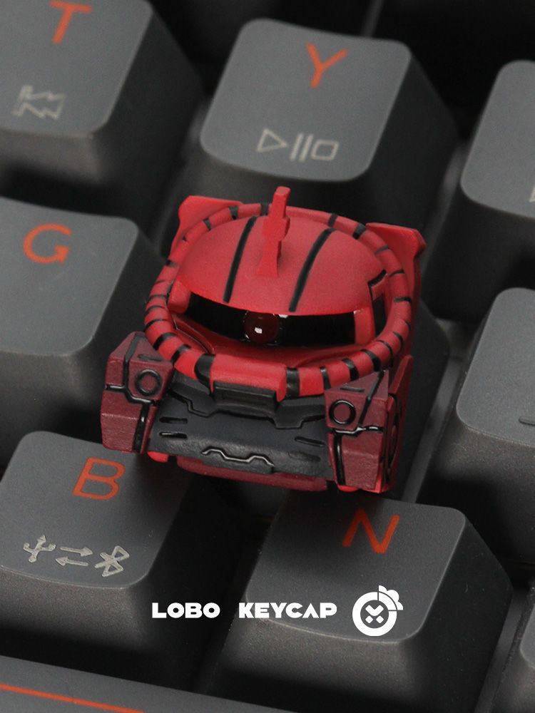 Mecha Unique ZAKU Keycap Warrior Gift Giving Art Gundam Resin ...