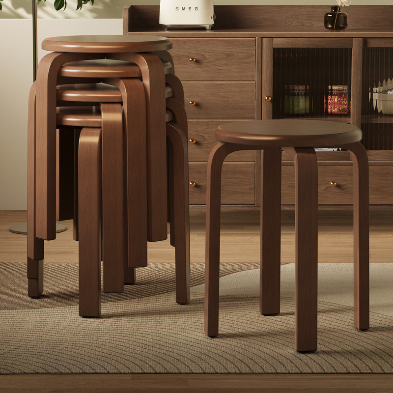 Stools Household Solid Wood Low Stools Living Room Dining Chairs Dining ...
