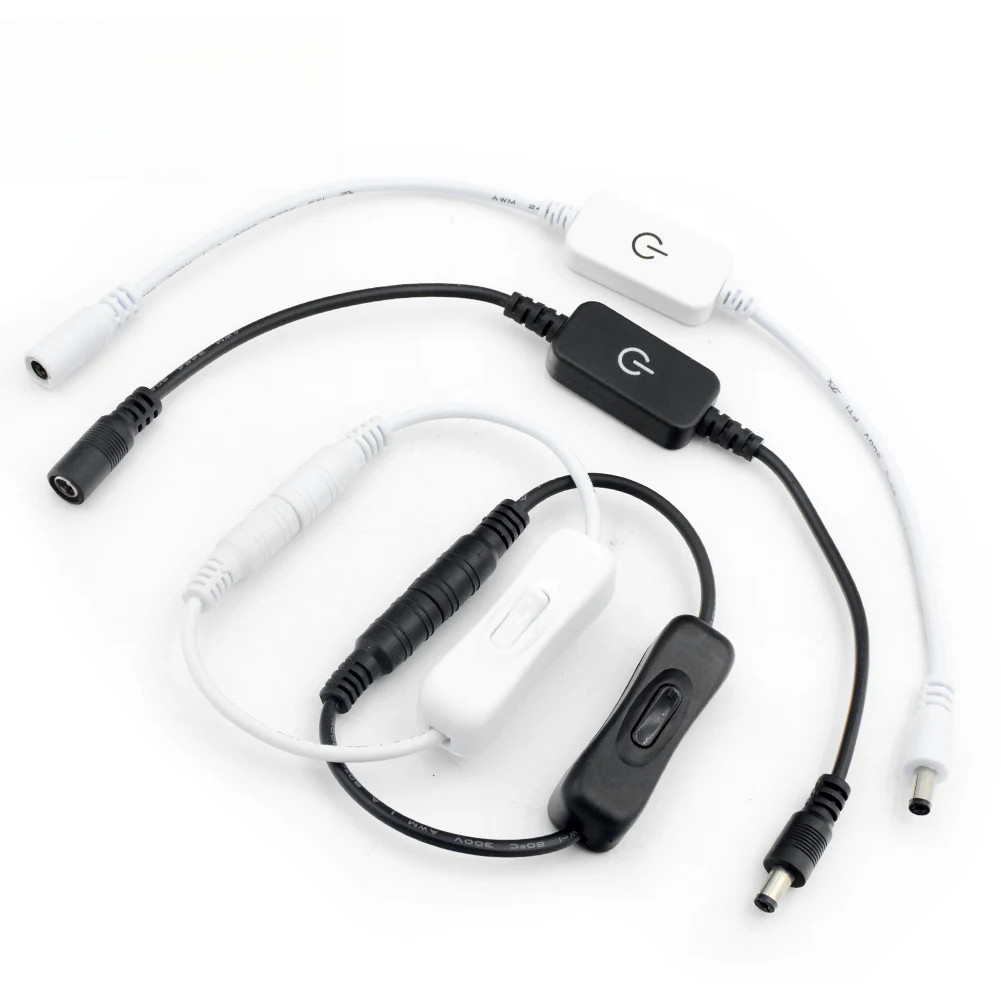 Inline Switch On Off with Female Male Power Cable 5.5x2.1mm DC ...