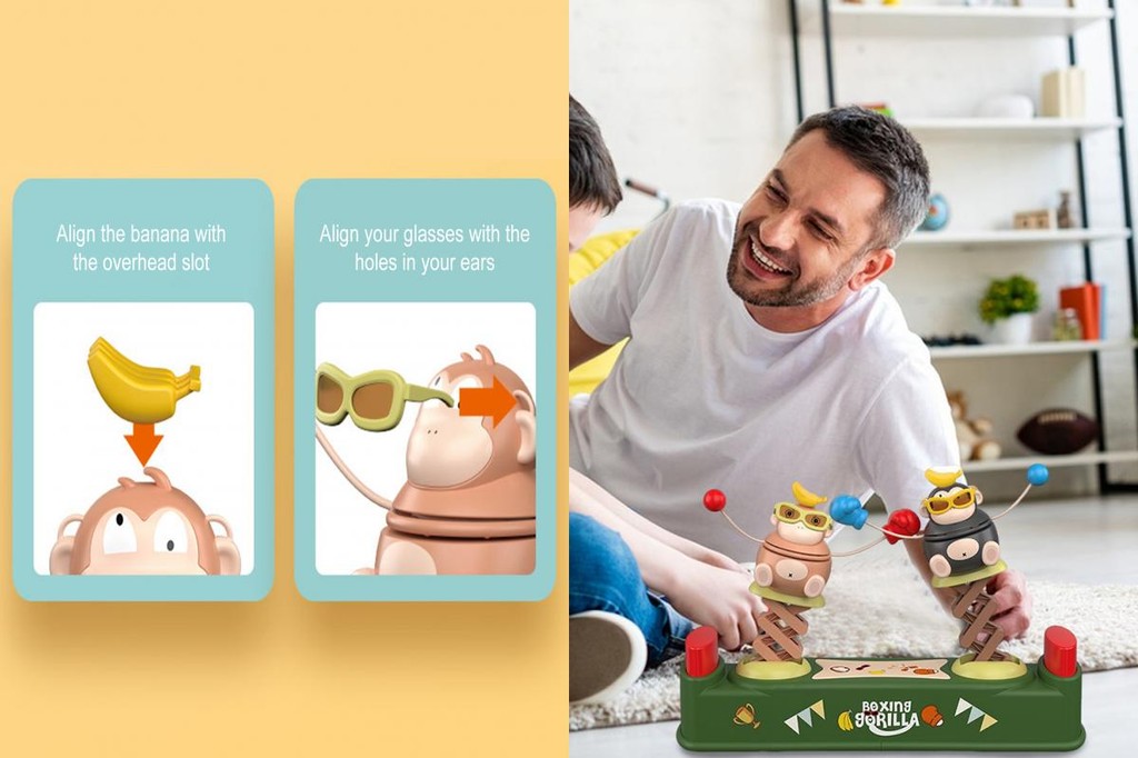 largesize| Bouncing Orangutan Toy Hand-eye Coordination Toy Monkey ...