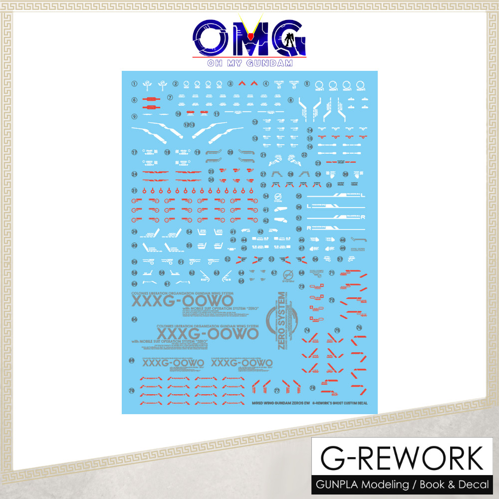 G-Rework MGSD Wing Gundam Zero Water Decal CD-MS03 G Rework Gundam ...