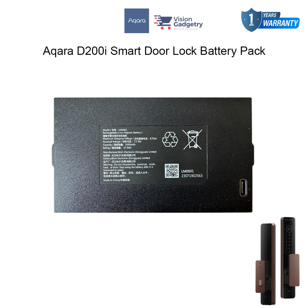 [Global] Aqara D200 D200i Smart Door Lock Battery Pack Rechargeable ...