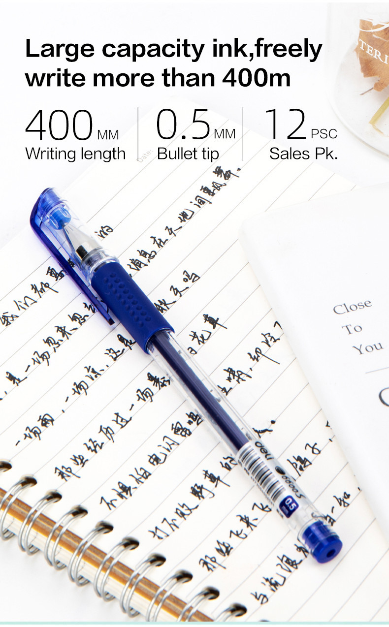 Deli DAILY Gel Pen Extra Smooth Writing Ergonomic Grip Pulpen Gel ...