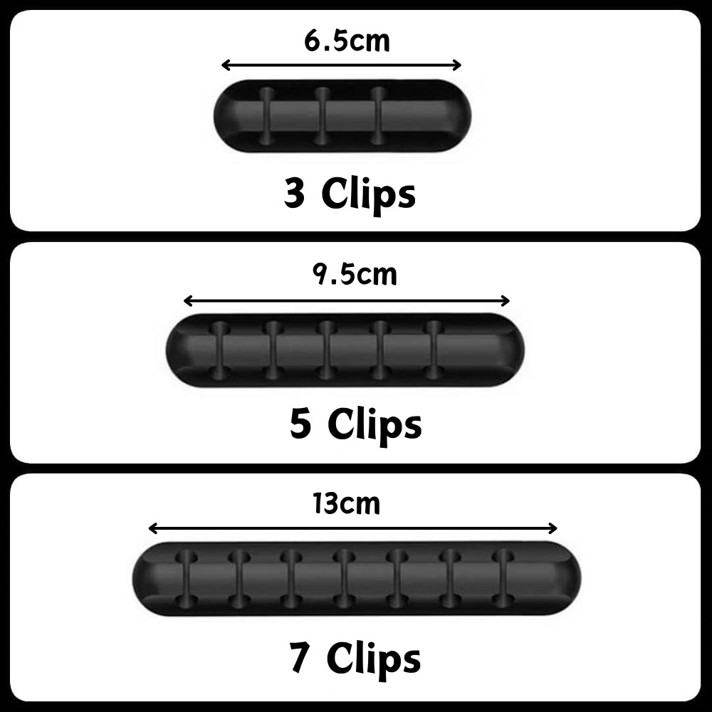 Silicone Cable Organizer Clip Table USB Cable Holder Charger Winder Desktop Tidy Management ...