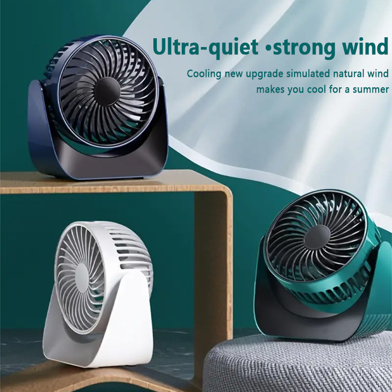 Rechargeable Fan USB 3 Speed Desktop Fan Portable Cooling Table Fan ...