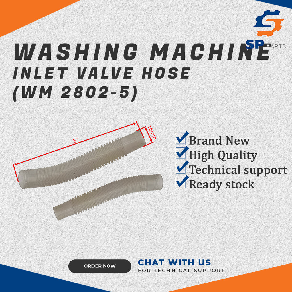 WASHING MACHINES INLET VALVE HOSE 5 INCH (LENGHT) 16MM (DIA) | Shopee ...