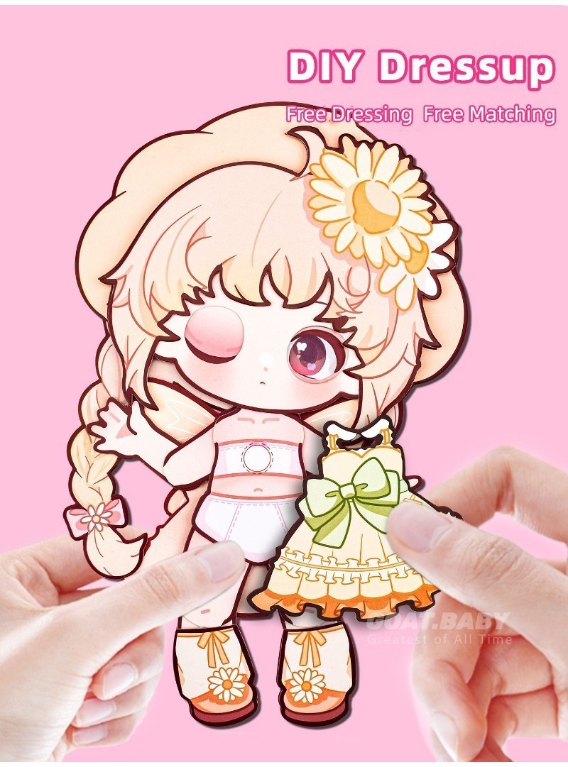 Cute Cartoon Handmade Paper Puppet Kids DIY Toys Kit 3D Dress Up Paper ...