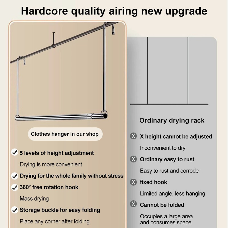 iDECO™ 3/4/5 Height Adjustable Stainless Steel Balcony Telescopic ...