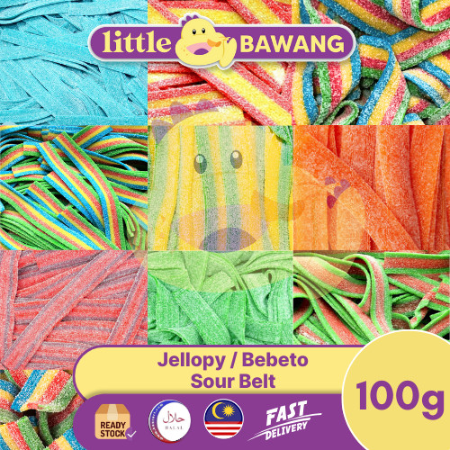 Bebeto Haribo Jellopy Halal Vegan Turkey Sourbelt 100g Per Pack ...