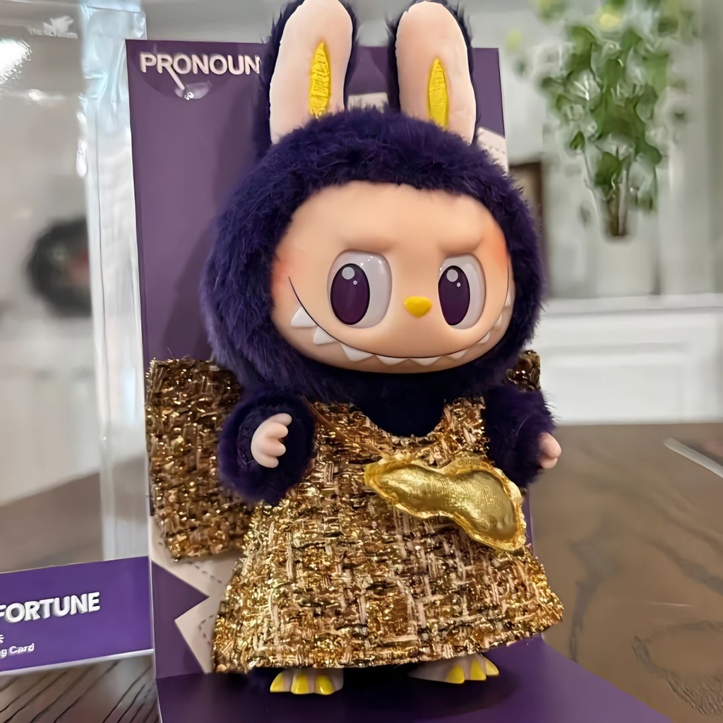 Viral labubu Doll Viral labubu Doll 【Straight hair】Bubble labubu enamel ...
