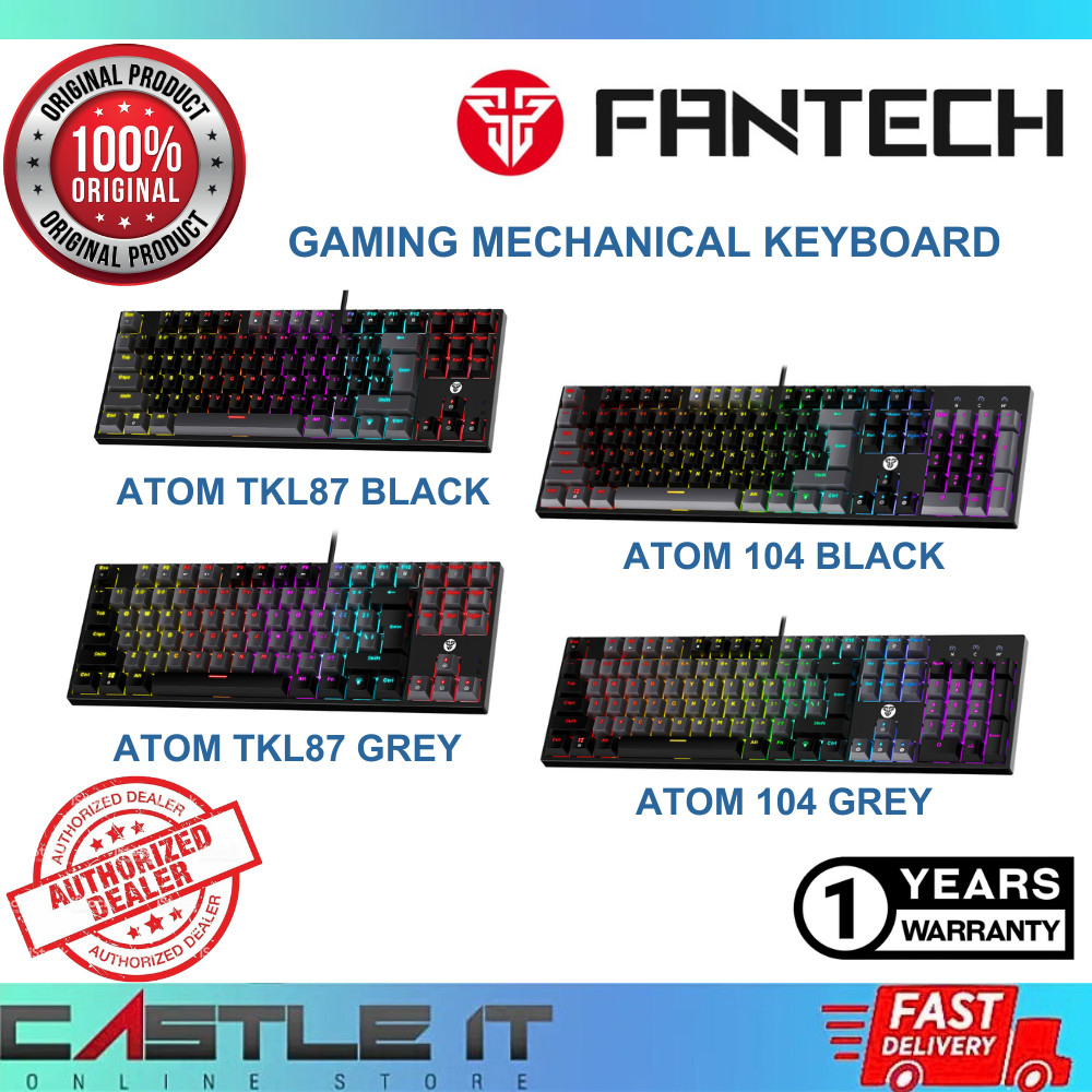 Fantech Atom 104 / TKL87 MK886v2 / MK876v2 Gaming Mechanical Keyboard ...