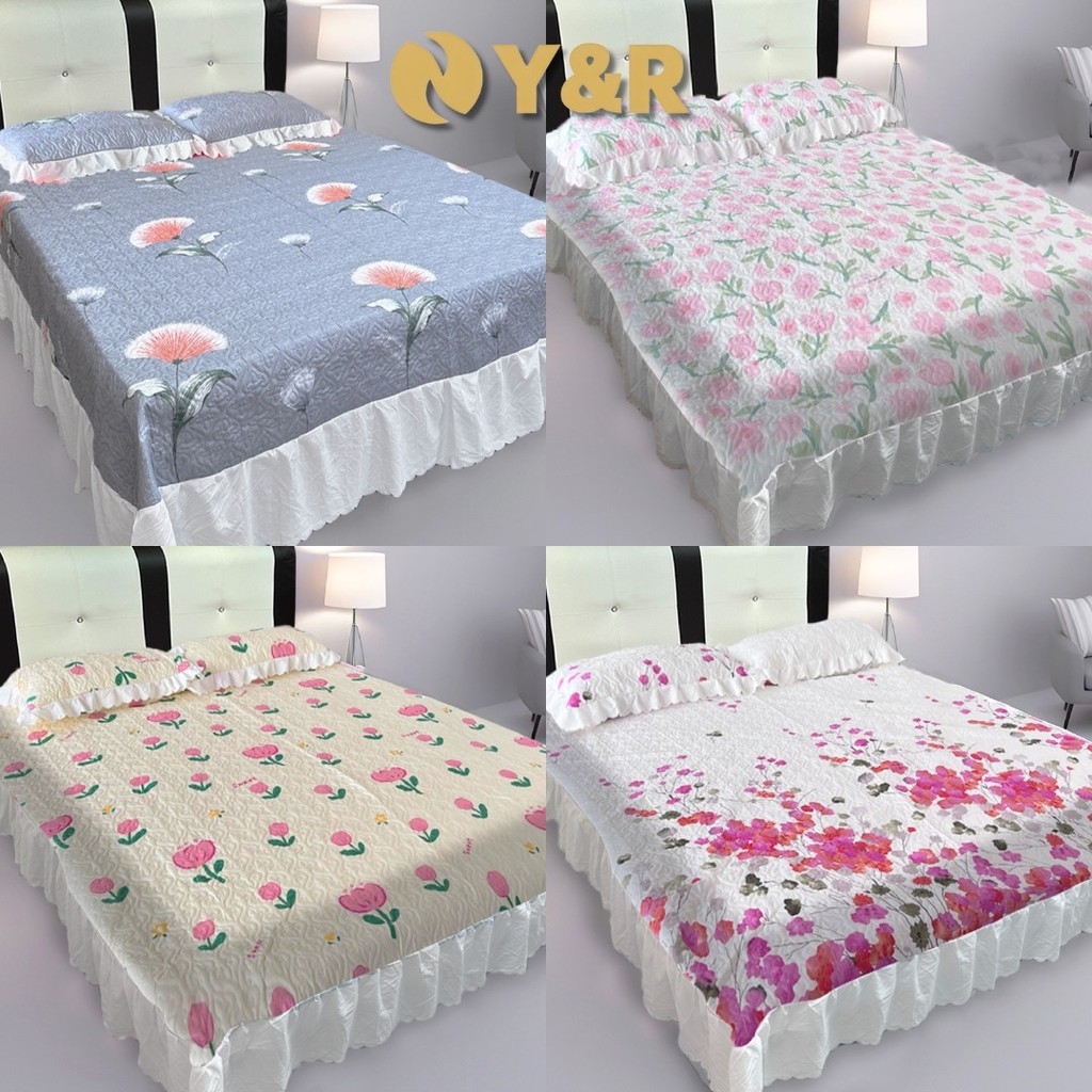 Y&R 3in1 Cadar Patchwork Super Single Queen Bedsheet Sarung Tilam Super Single/Queen Bedsheet ...