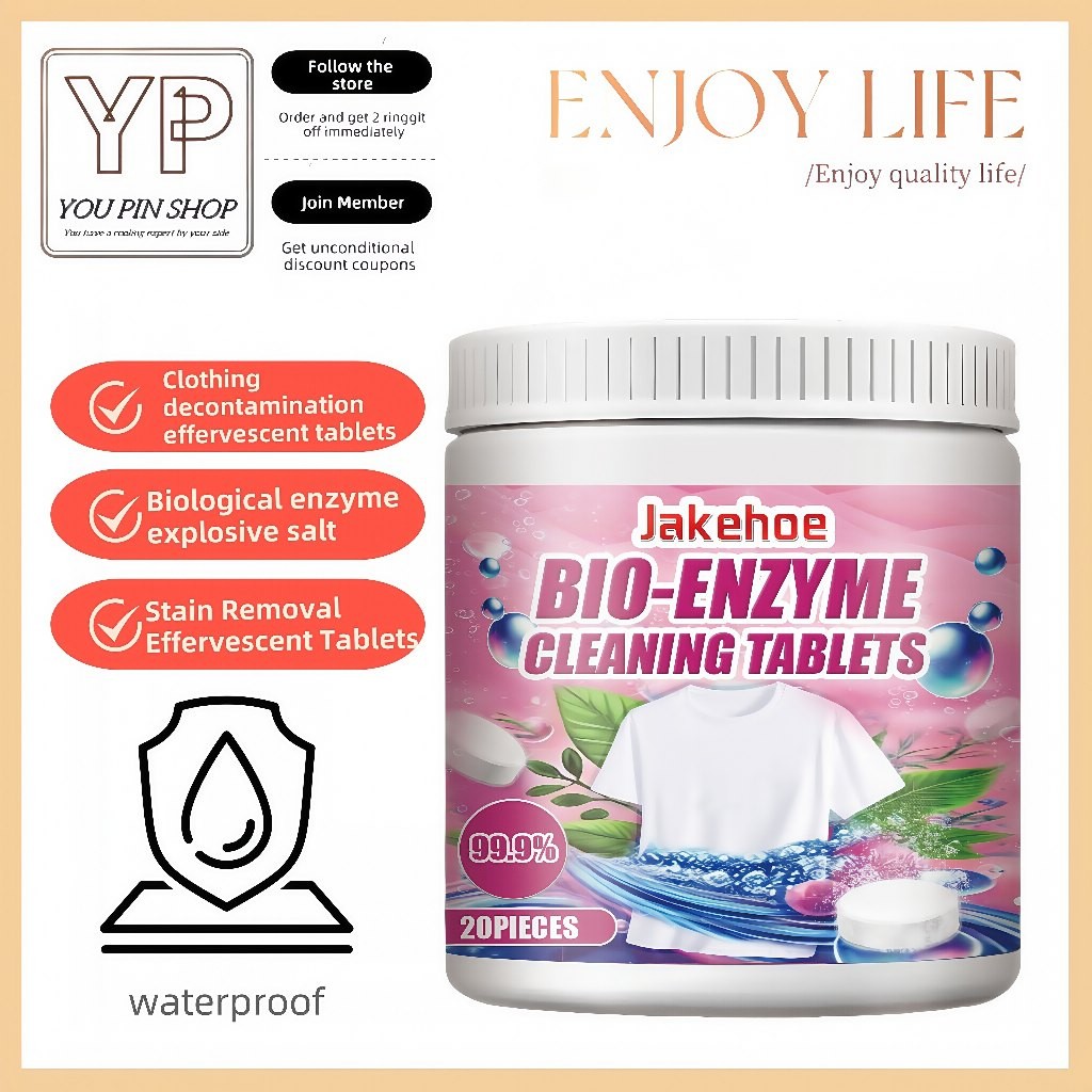 Clothing decontamination effervescent tablets, biological enzyme explosion salt clothing ...