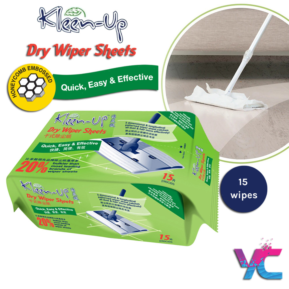 KLEEN-UP Dry Wiper Sheets | 15 sheets | Shopee Malaysia
