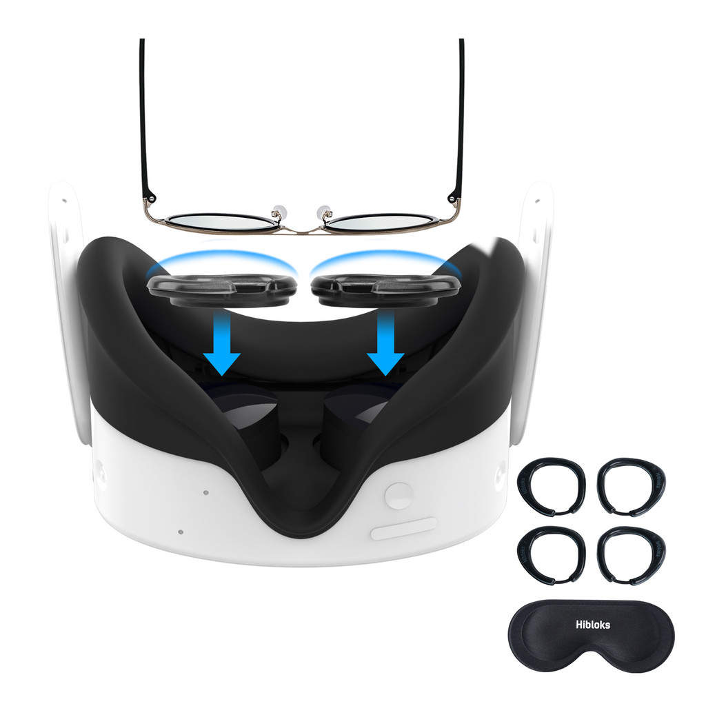 Hibloks Glasses Spacer for Oculus Quest 3S 2 Rift S Go Prevent Myopia ...