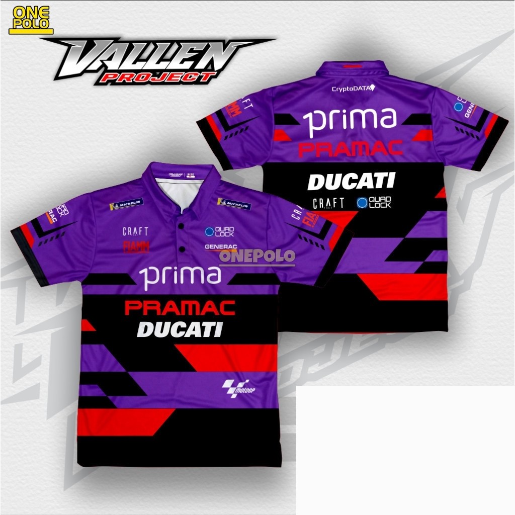 Onepolo.Pramac Racing Moto Gp Prima Button Polo Jersey / Ducati Gresini ...