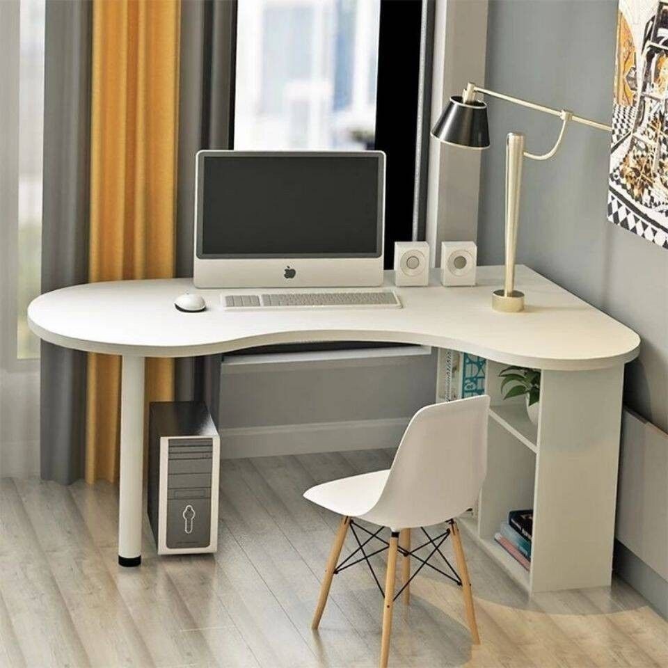 Computer Study Combined Office Desk Bookcase Corner Balcony Table ...