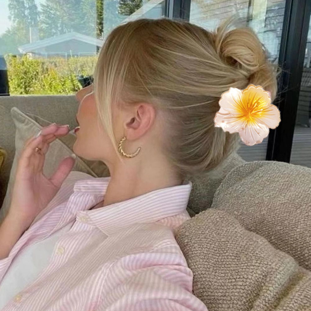 JOJO COCO Yi Mengling's Same Style Plumeria Clip Women's New Holiday ...