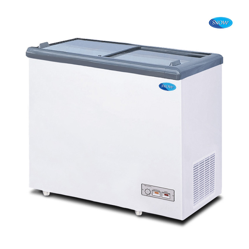 Snow 320L 2 Door Sliding Glass With LED Lamp Chest Freezer LY350GL-L ...