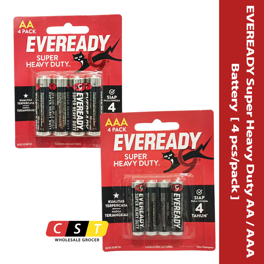 EVEREADY Super Heavy Duty AA / AAA Battery [ 4 pcs/pack ] | Shopee Malaysia