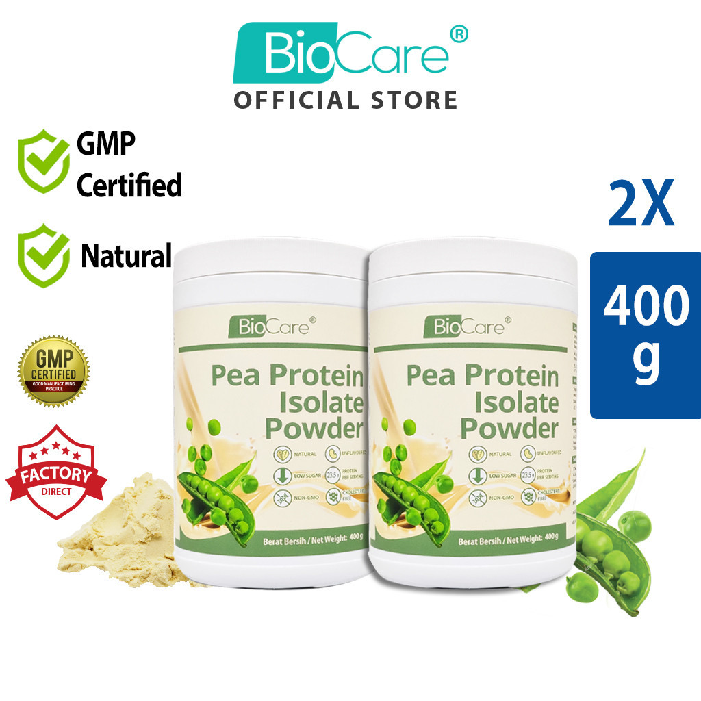Biocare Pea Protein Isolate powder (2x 400g) | Shopee Malaysia