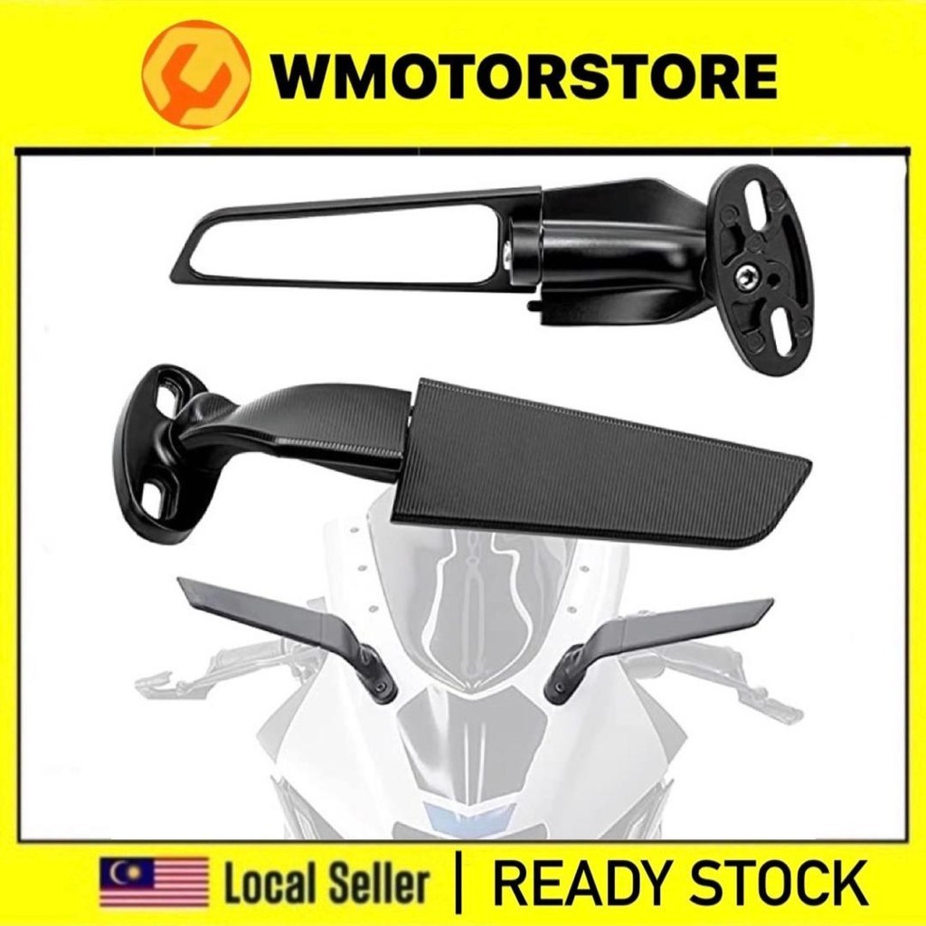 Winglet Side Mirror Fairing KAWASAKI NINJA 250 300 400 650 YAMAHA R15 ...